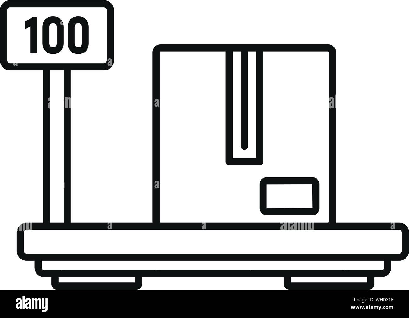 Warehouse scales icon. Outline warehouse scales vector icon for web ...