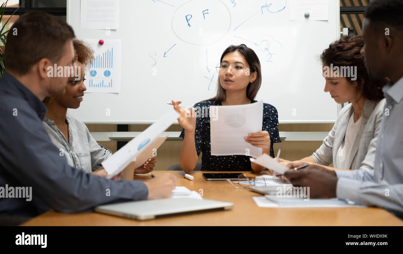 Female asian executive with colleagues hi-res stock photography and ...