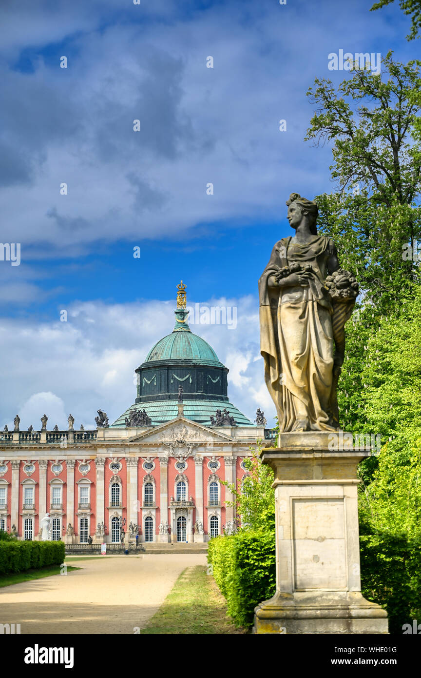 The New Palace in Sanssouci Park located in Potsdam, Germany Stock ...