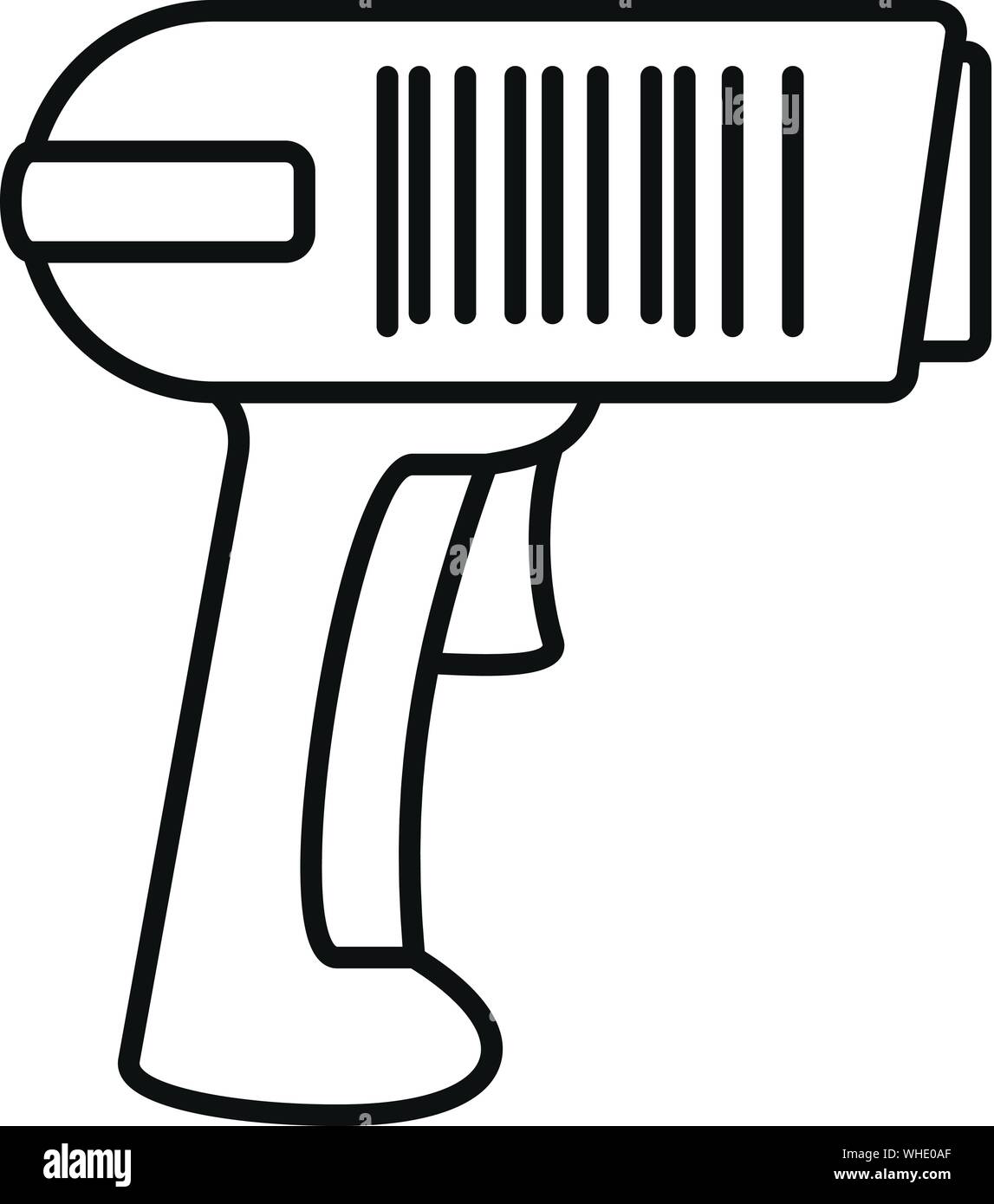 Scan pistol icon. Outline scan pistol vector icon for web design ...