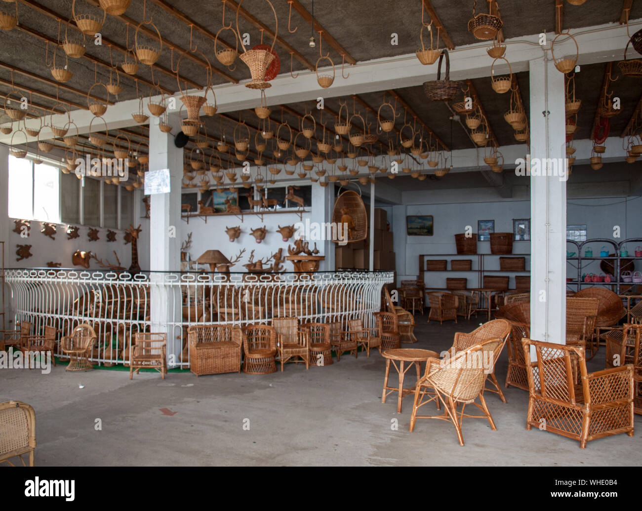 Camacha, Madeira, Portugal - April 19, 2018: Wicker baskets on sale in ...