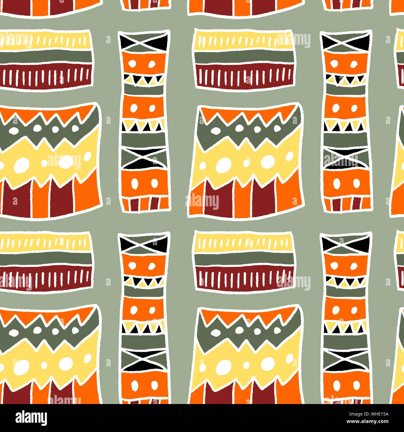 African pattern - artistic fabric material texture. Seamless background ...