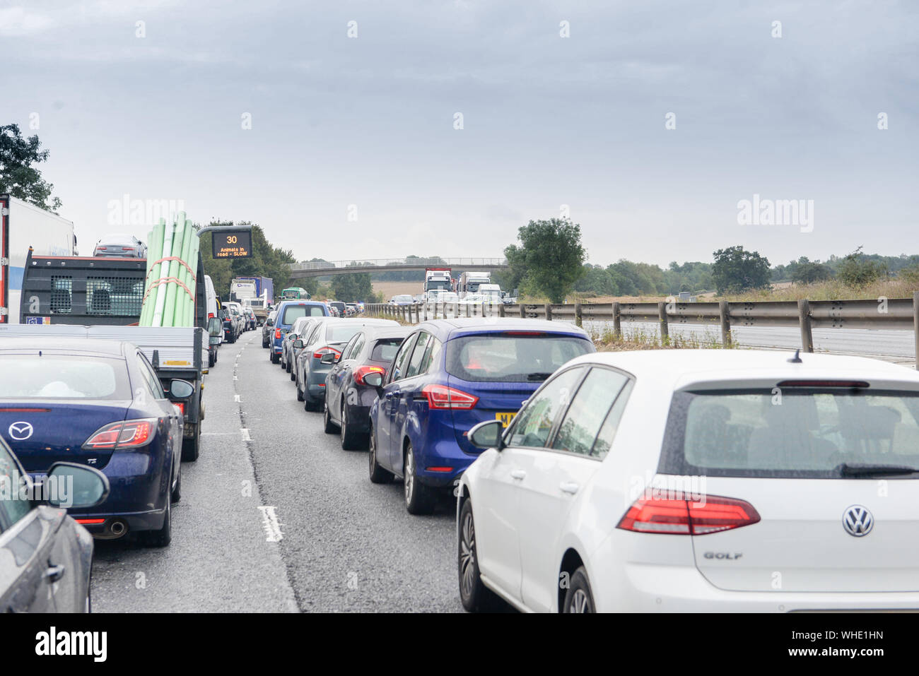 Motorway traffic on m11 motorway hi-res stock photography and images ...