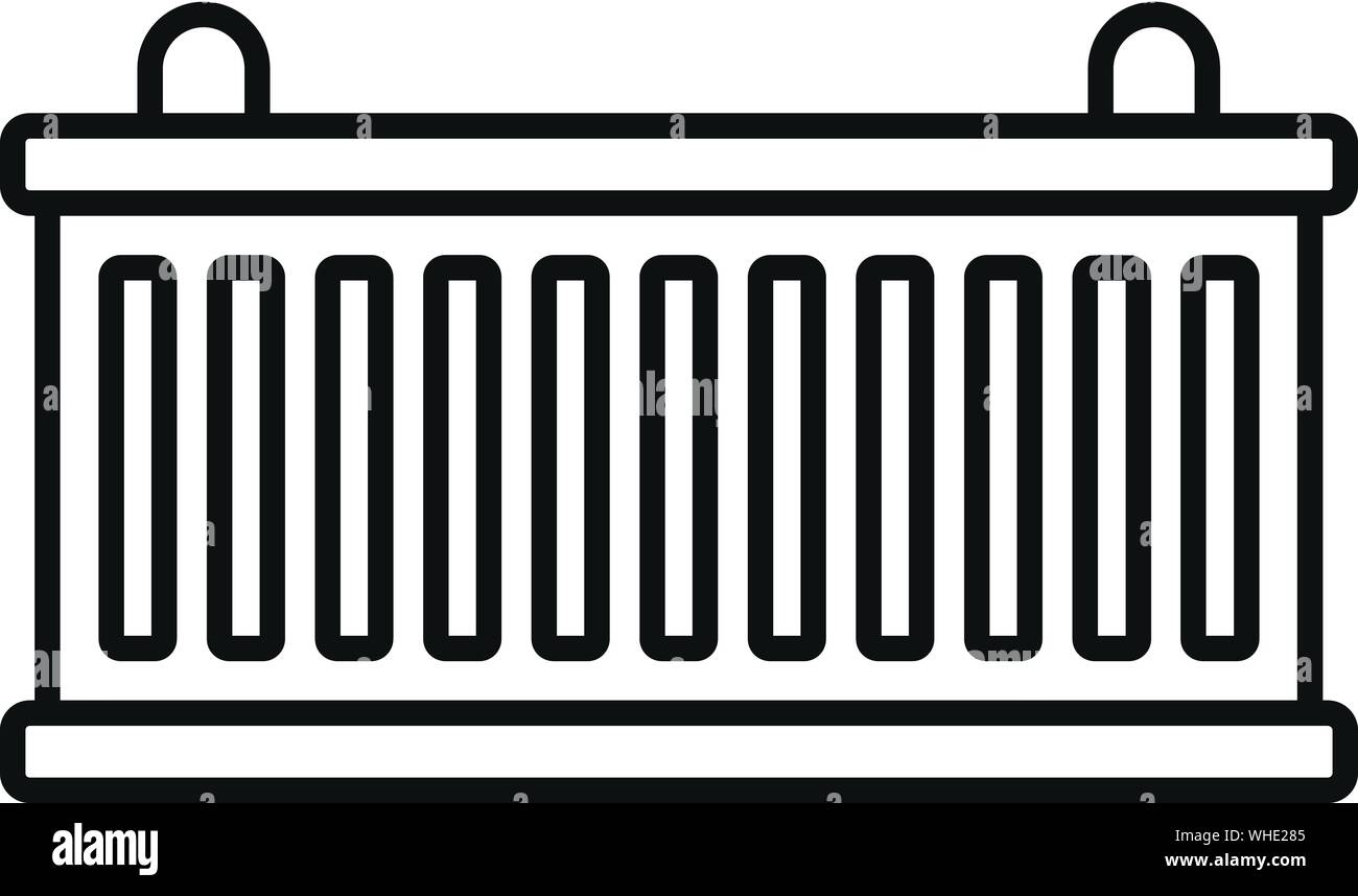 Cargo container icon. Outline cargo container vector icon for web ...