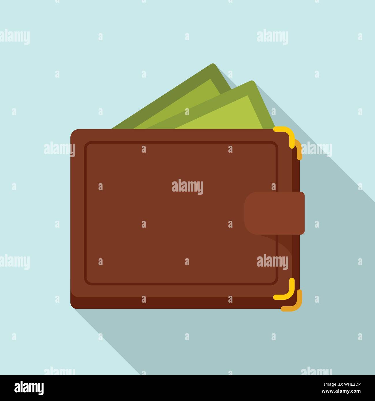 Wallet icon. Flat illustration of wallet vector icon for web design ...