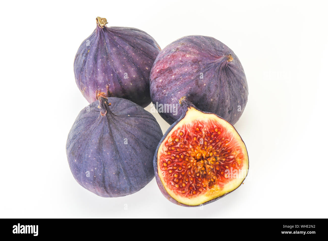 Ripe sweet fresh sliced fig fruit Stock Photo - Alamy