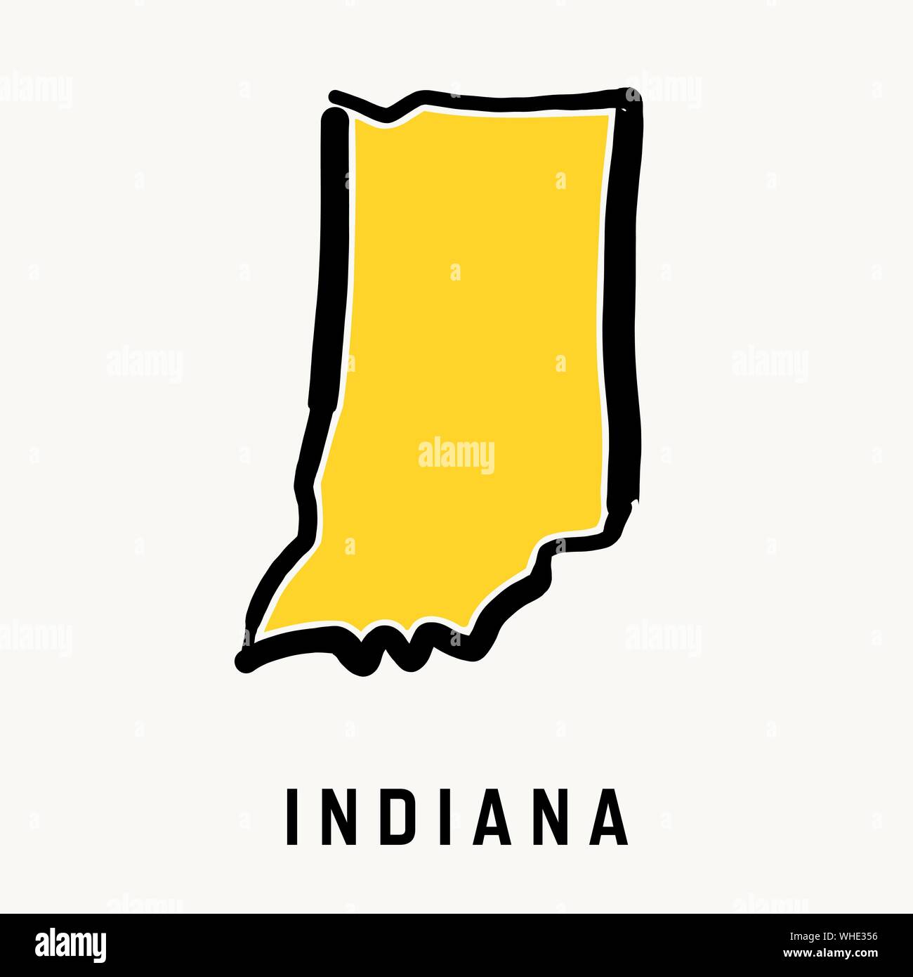 Indiana map hi-res stock photography and images - Alamy