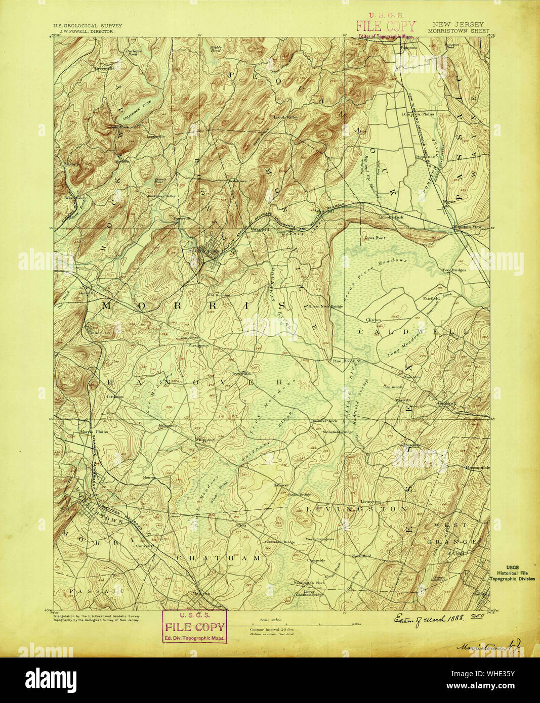 New jersey map 1888 hi-res stock photography and images - Alamy