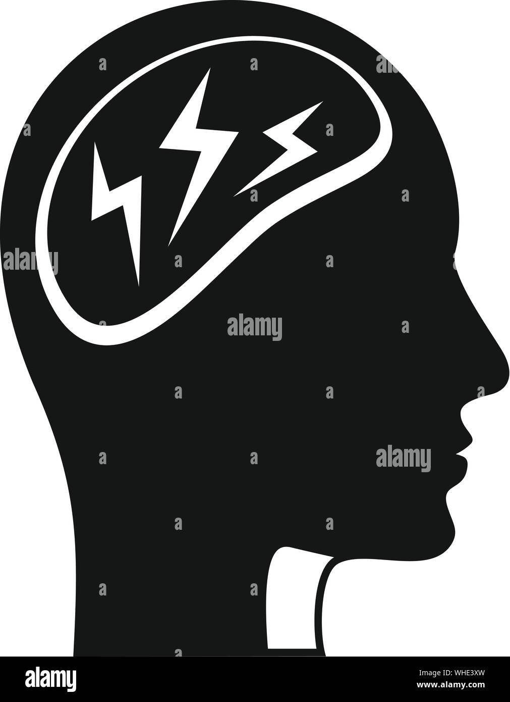 Forget memory disease icon. Simple illustration of forget memory ...