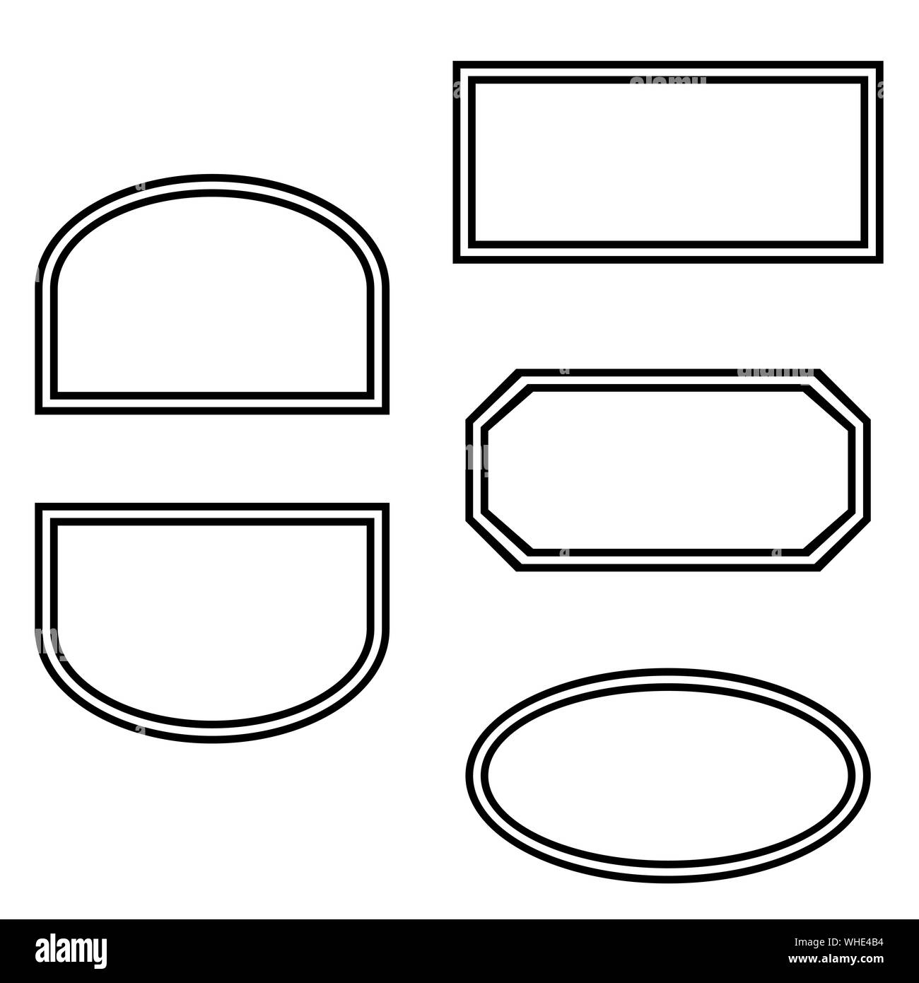 Empty vector stamps - blank badges template design set Stock Vector ...