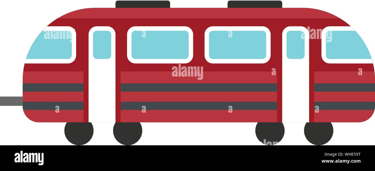 Train icon. Flat illustration of train vector icon for web design Stock ...