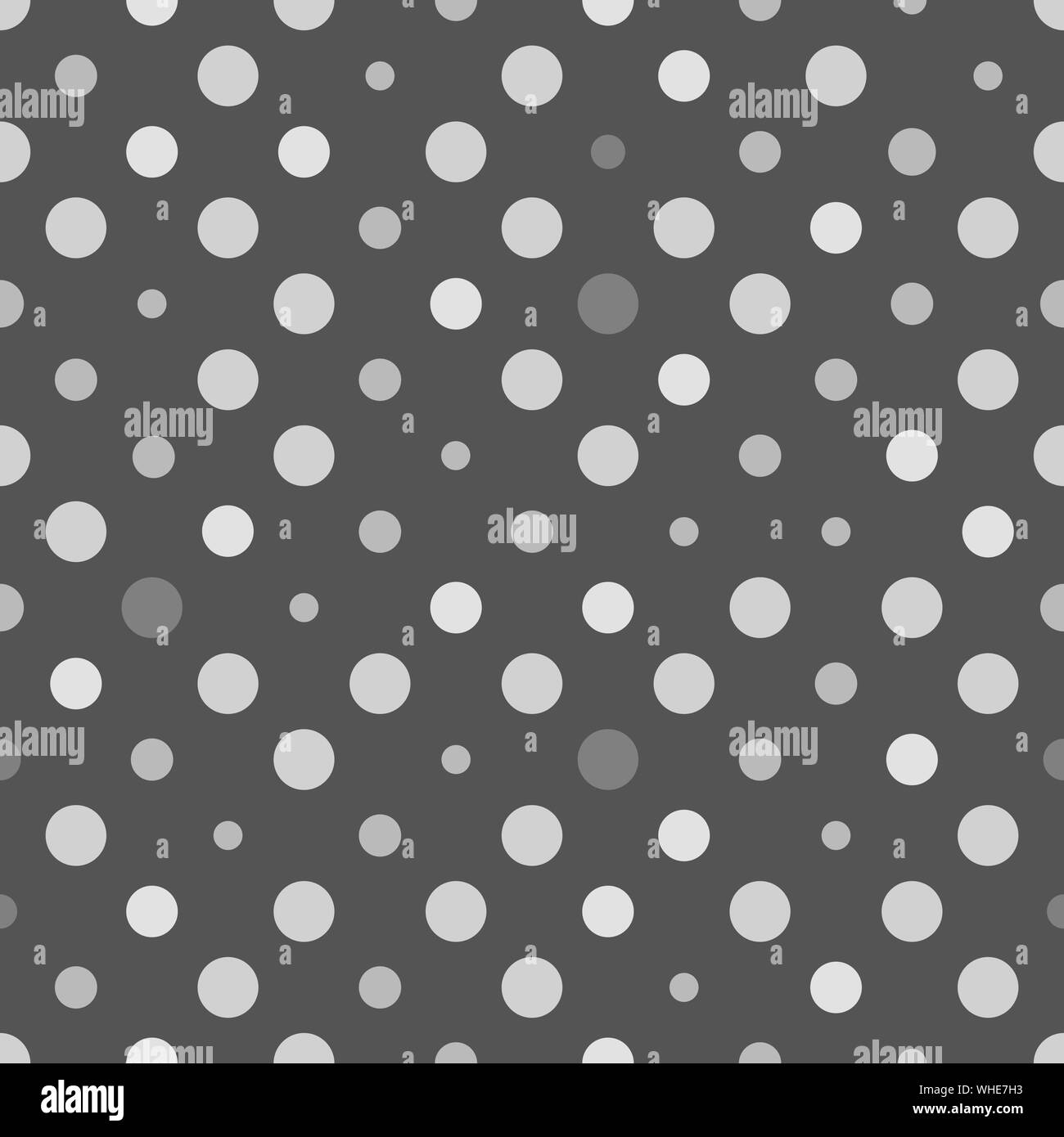 Seamless polka dot texture. Grey design. Retro polka dots vector Stock ...