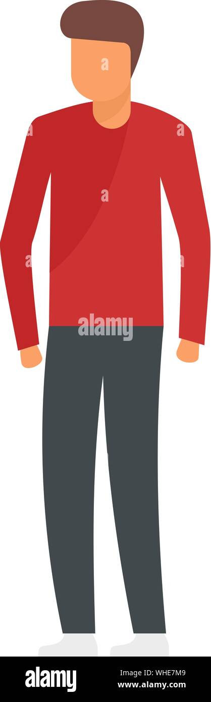 Fashion young man icon. Flat illustration of fashion young man vector ...