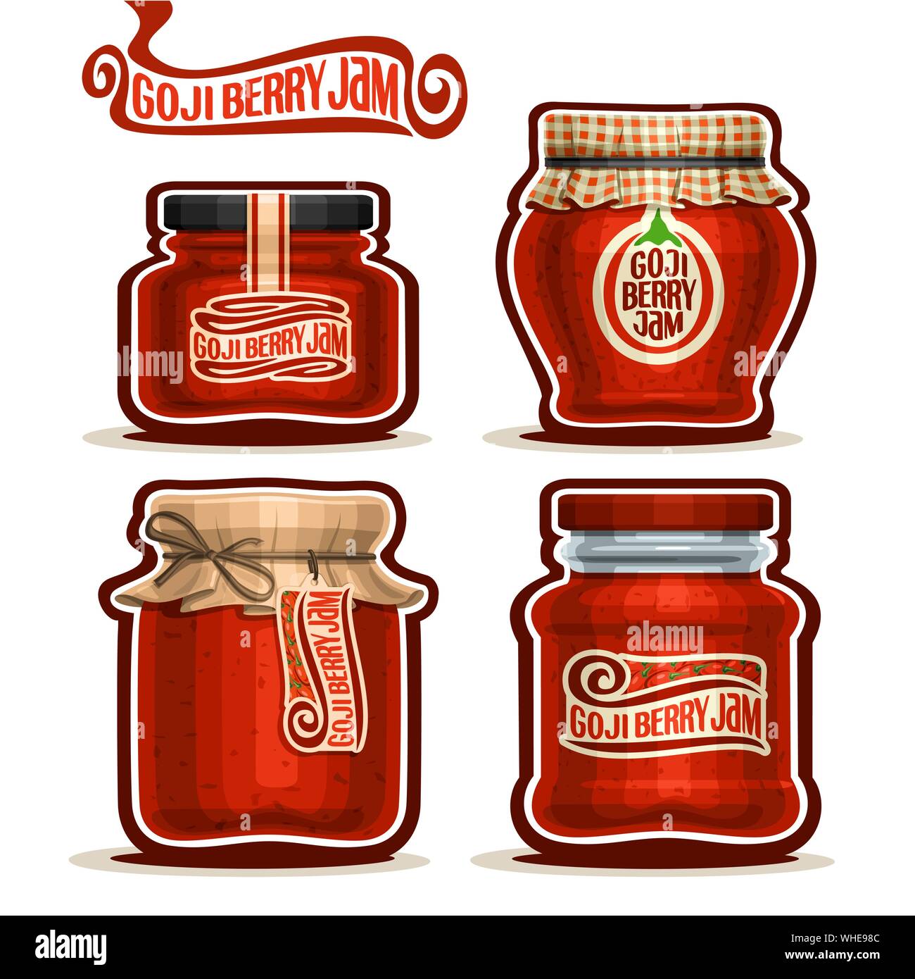 Goji berry jam Stock Vector Images - Alamy
