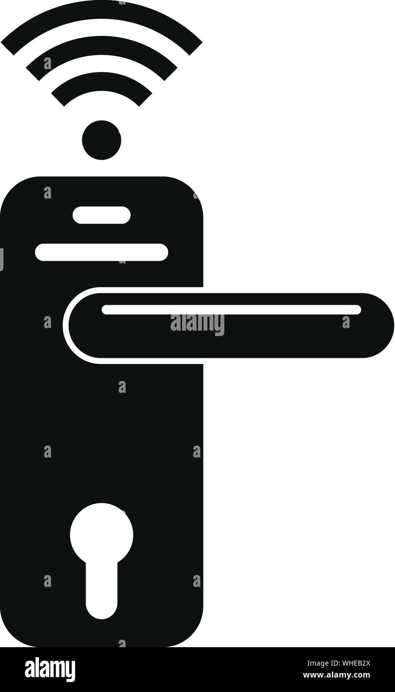 Wireless door lock icon. Simple illustration of wireless door lock ...