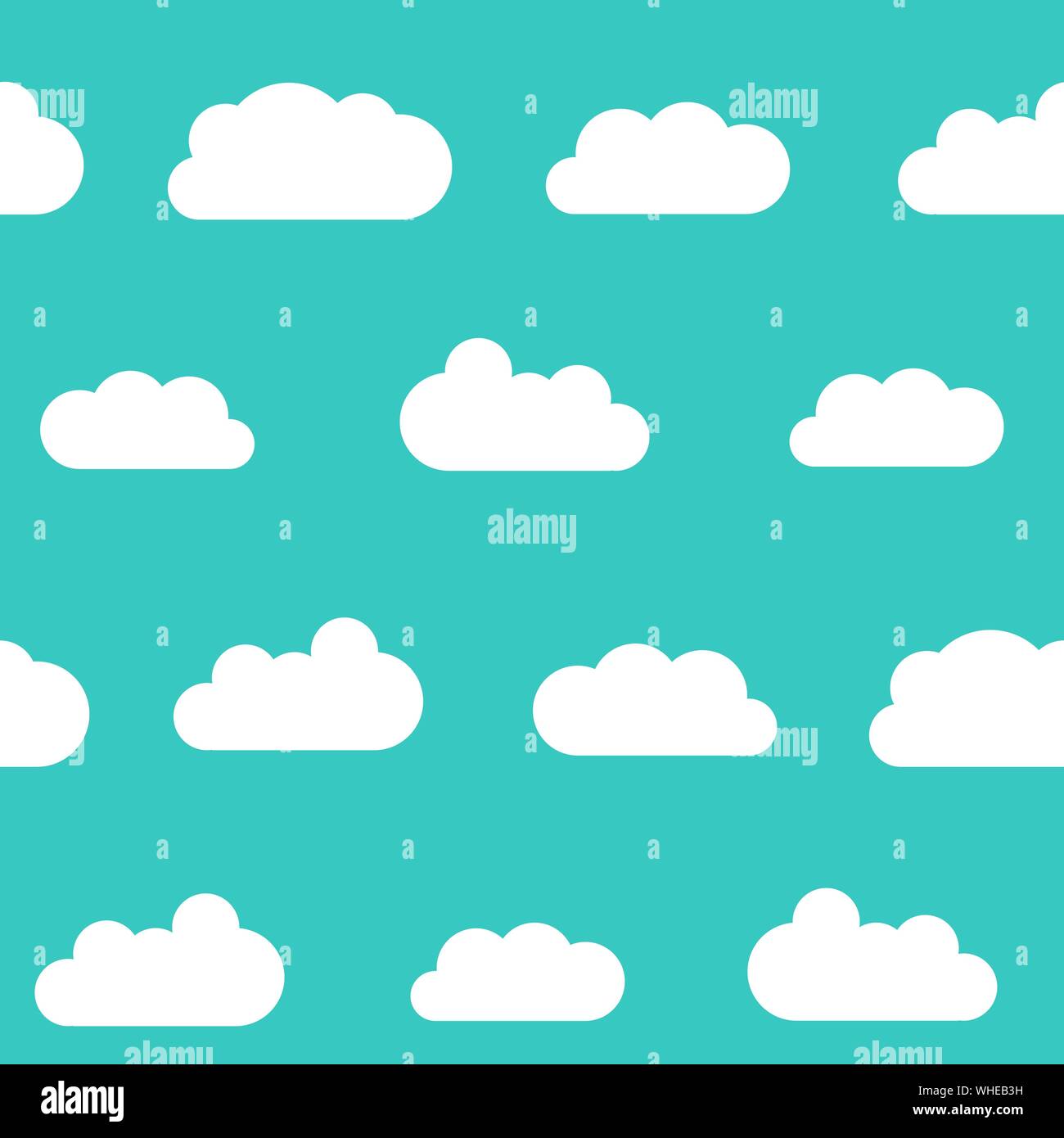Fluffy clouds background - seamless cloud texture vector illustration ...