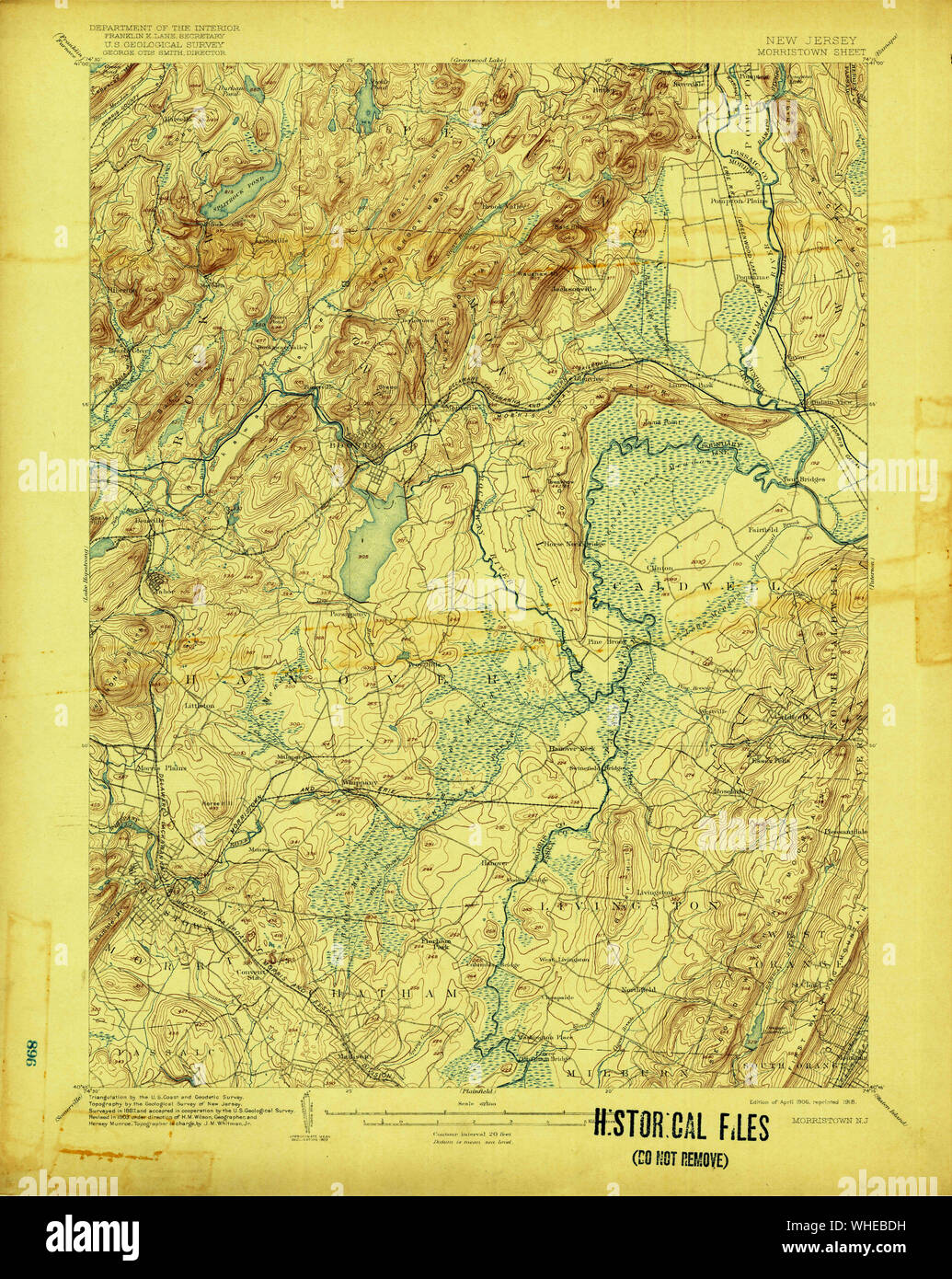 Morristown map new jersey hi-res stock photography and images - Alamy