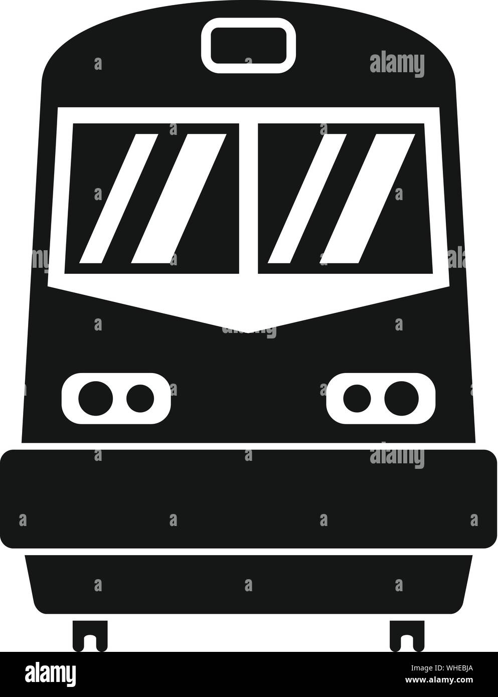 Front train icon. Simple illustration of front train vector icon for ...