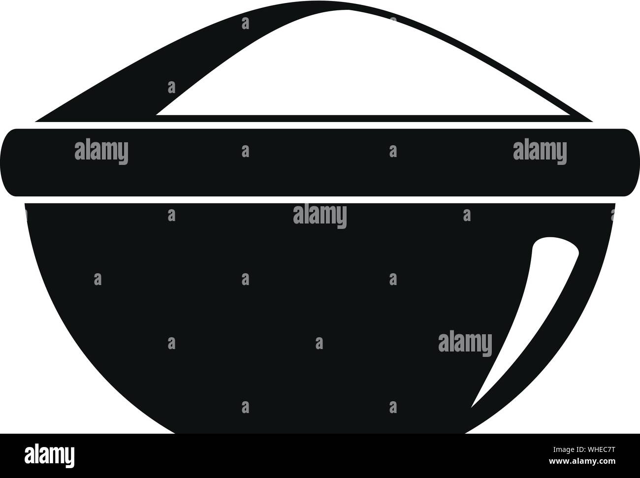 Rice bowl icon. Simple illustration of rice bowl vector icon for web ...