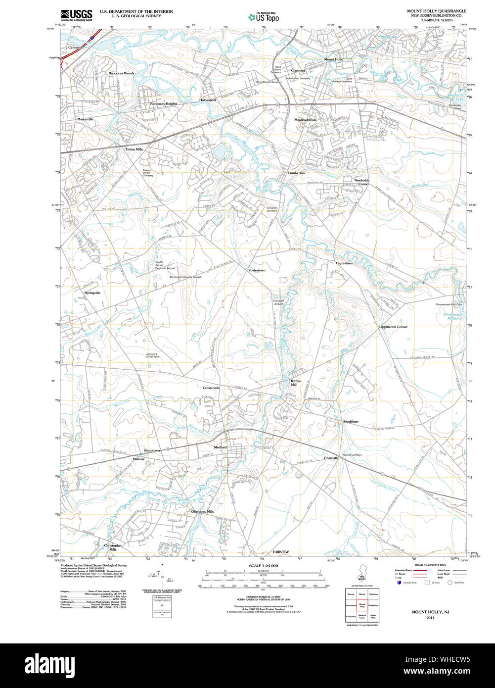 Mount holly map hi-res stock photography and images - Alamy