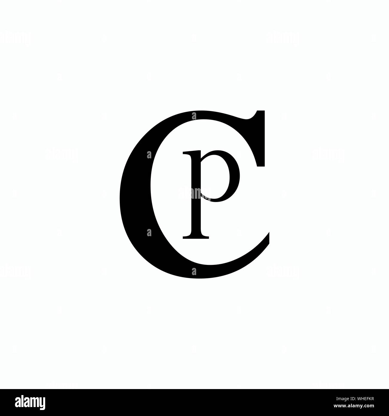 Letter cp logo icon design template elements Stock Vector Image & Art ...