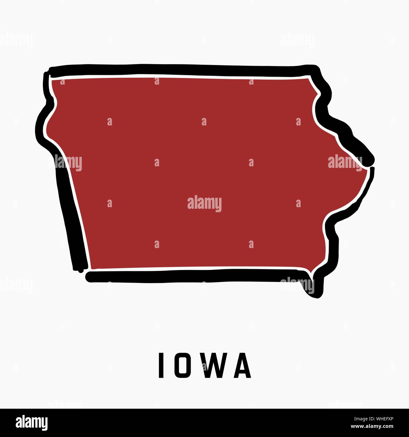 State Of Iowa Map Outline at Elijah Gary blog