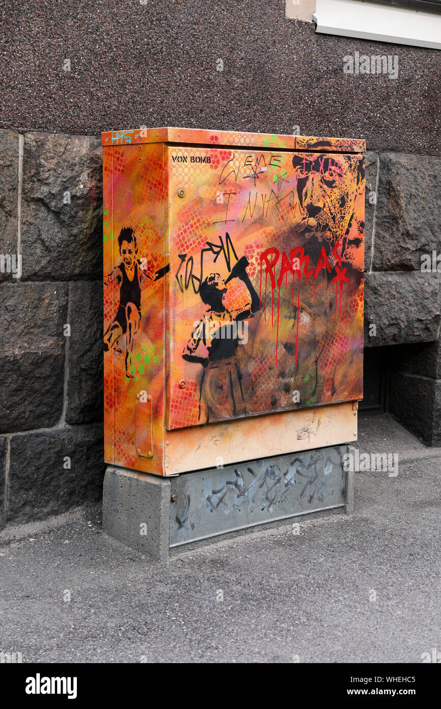 Graffiti street art on electrical hi-res stock photography and images ...