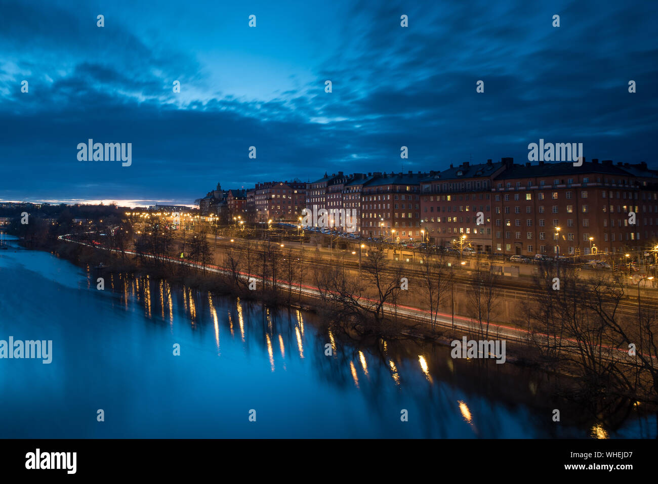 Stockholm view of city at night hi-res stock photography and images - Alamy