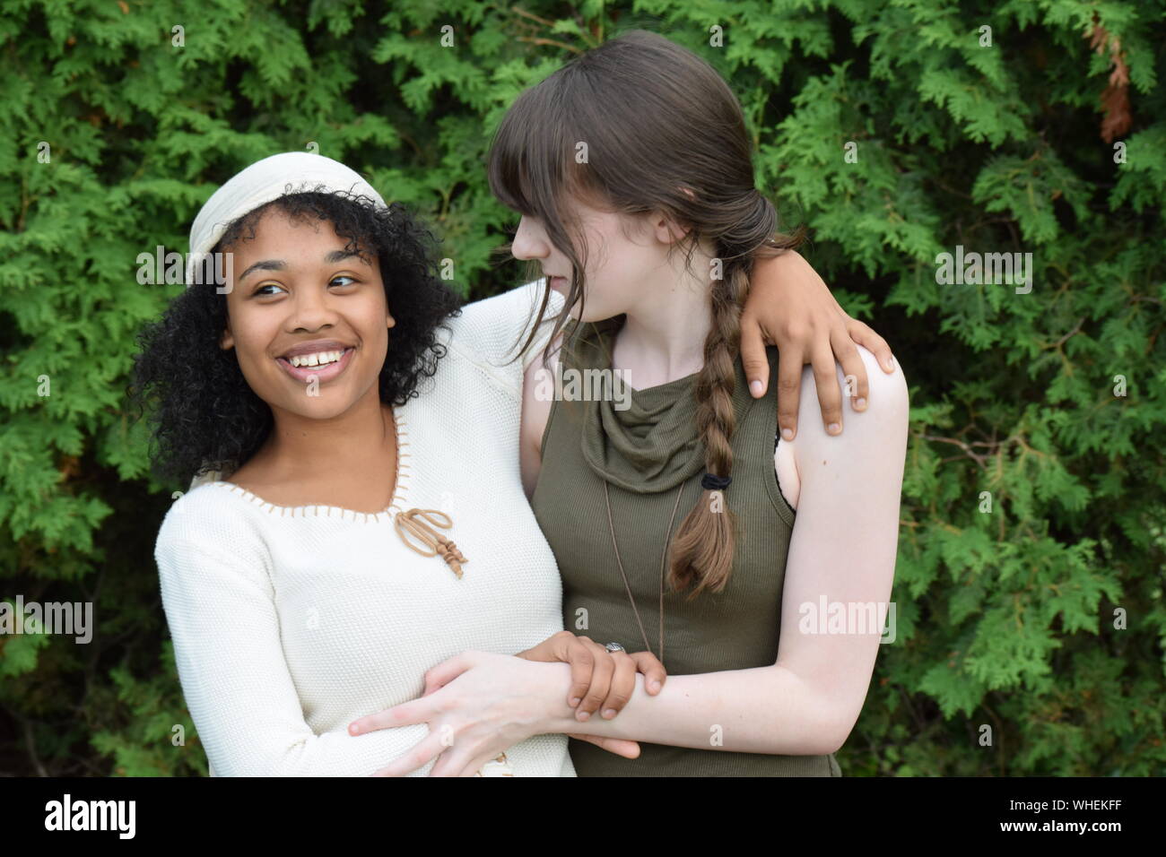 Girls tree hi-res stock photography and images - Alamy