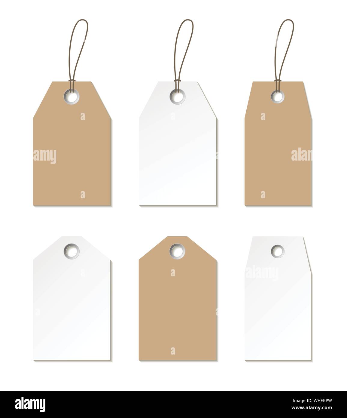 Tags mock up. Vector set of empty labels templates for design Stock ...