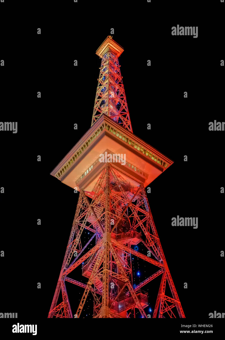 Radio Tower At Night High Resolution Stock Photography and Images - Alamy