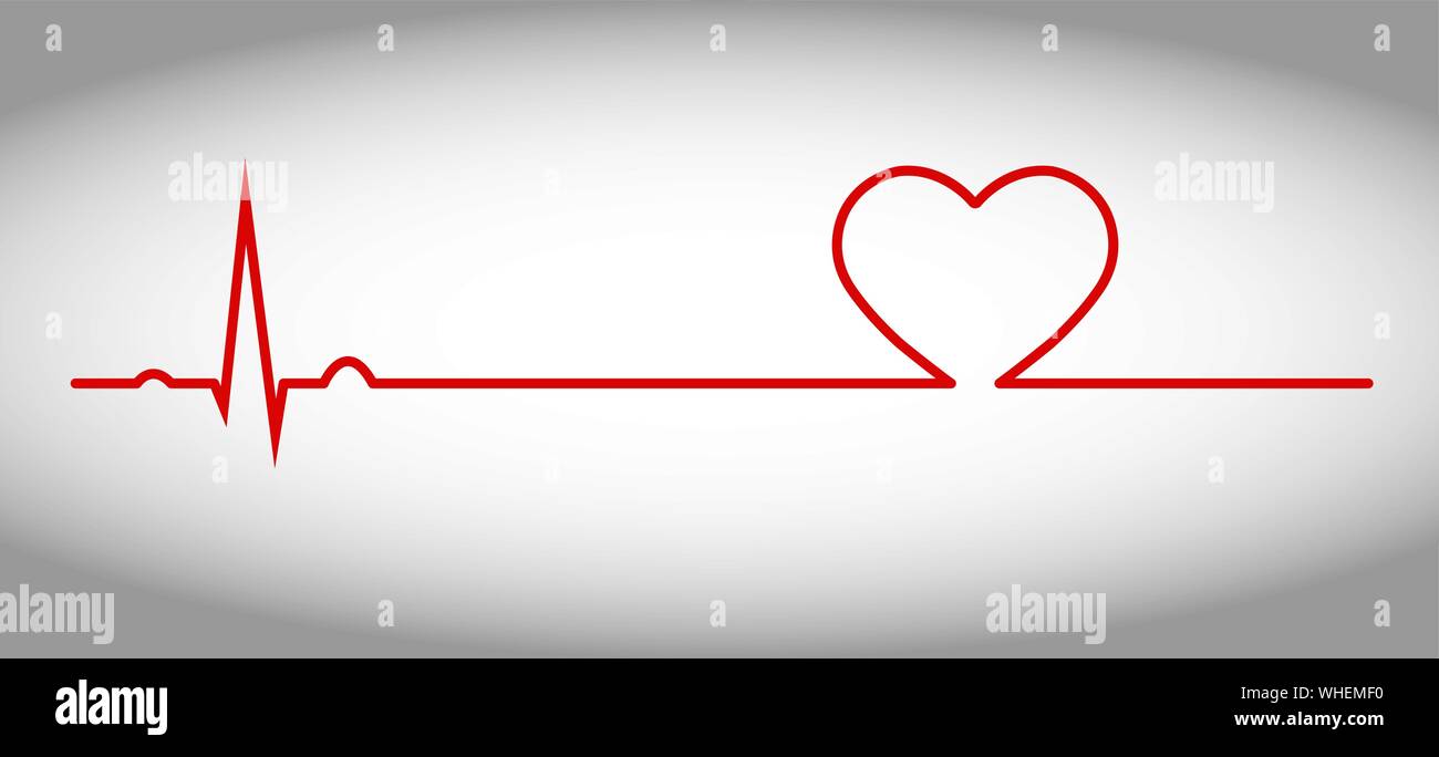 Cardiogram of heart rate and heart contour. Health and medicine Stock ...