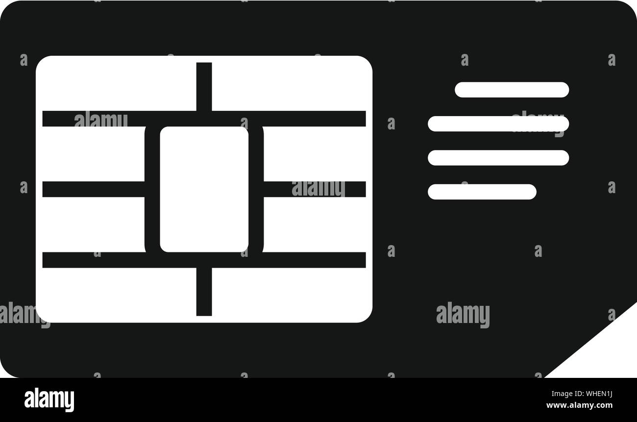 Business sim card icon. Simple illustration of business sim card vector ...