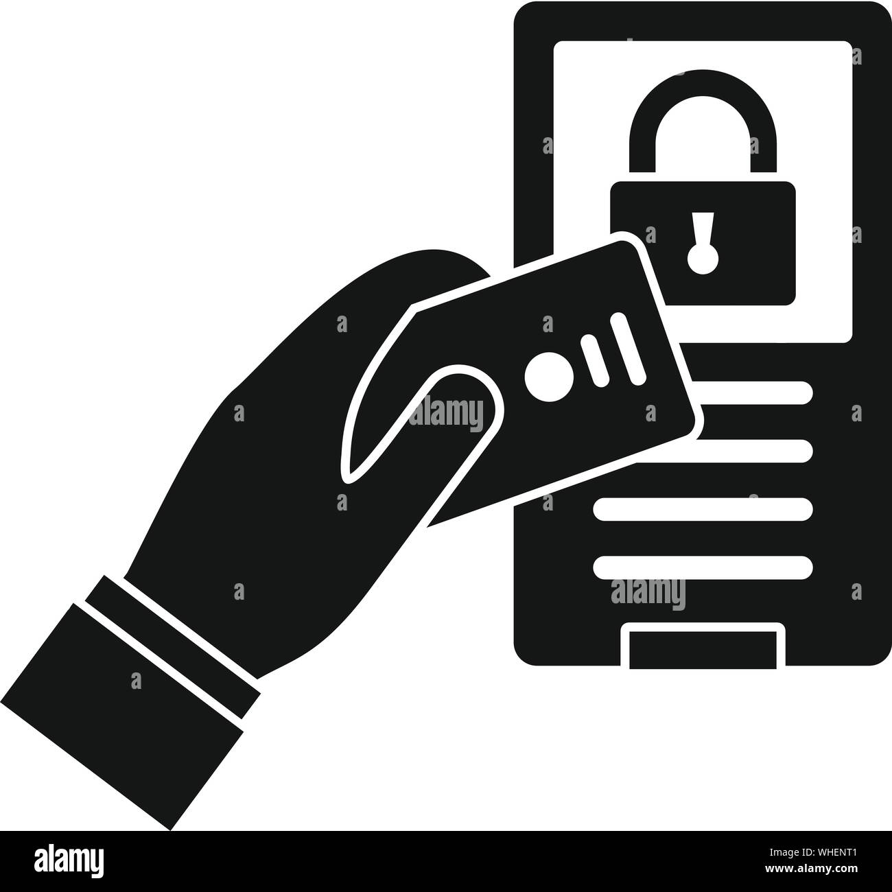 Wireless door lock icon. Simple illustration of wireless door lock ...