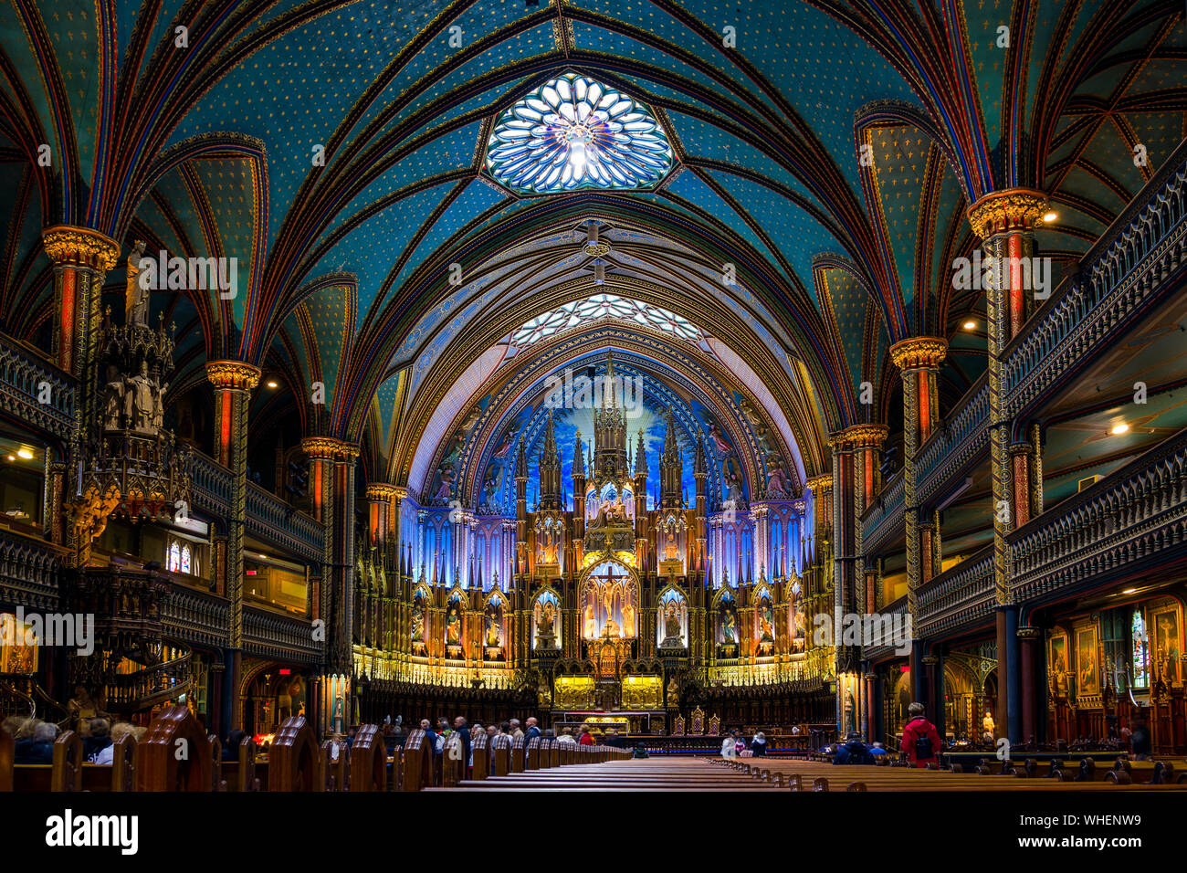 MONTREAL, CANADA - SEPTEMBER 16, 2014: the magnificent gothic Revival ...
