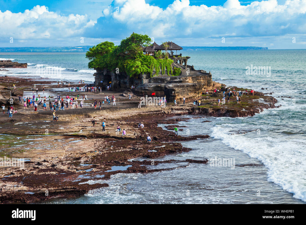 Pura Tanah Lot Temple and rock formation in Bali island in Indonesia ...
