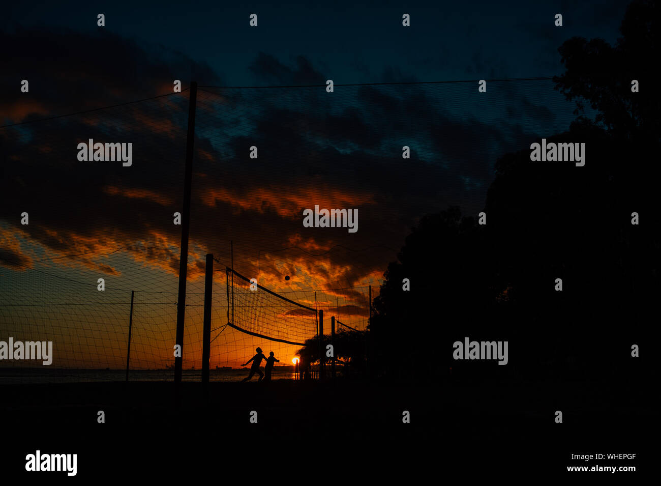 Volleyball At Sunset High Resolution Stock Photography and Images - Alamy
