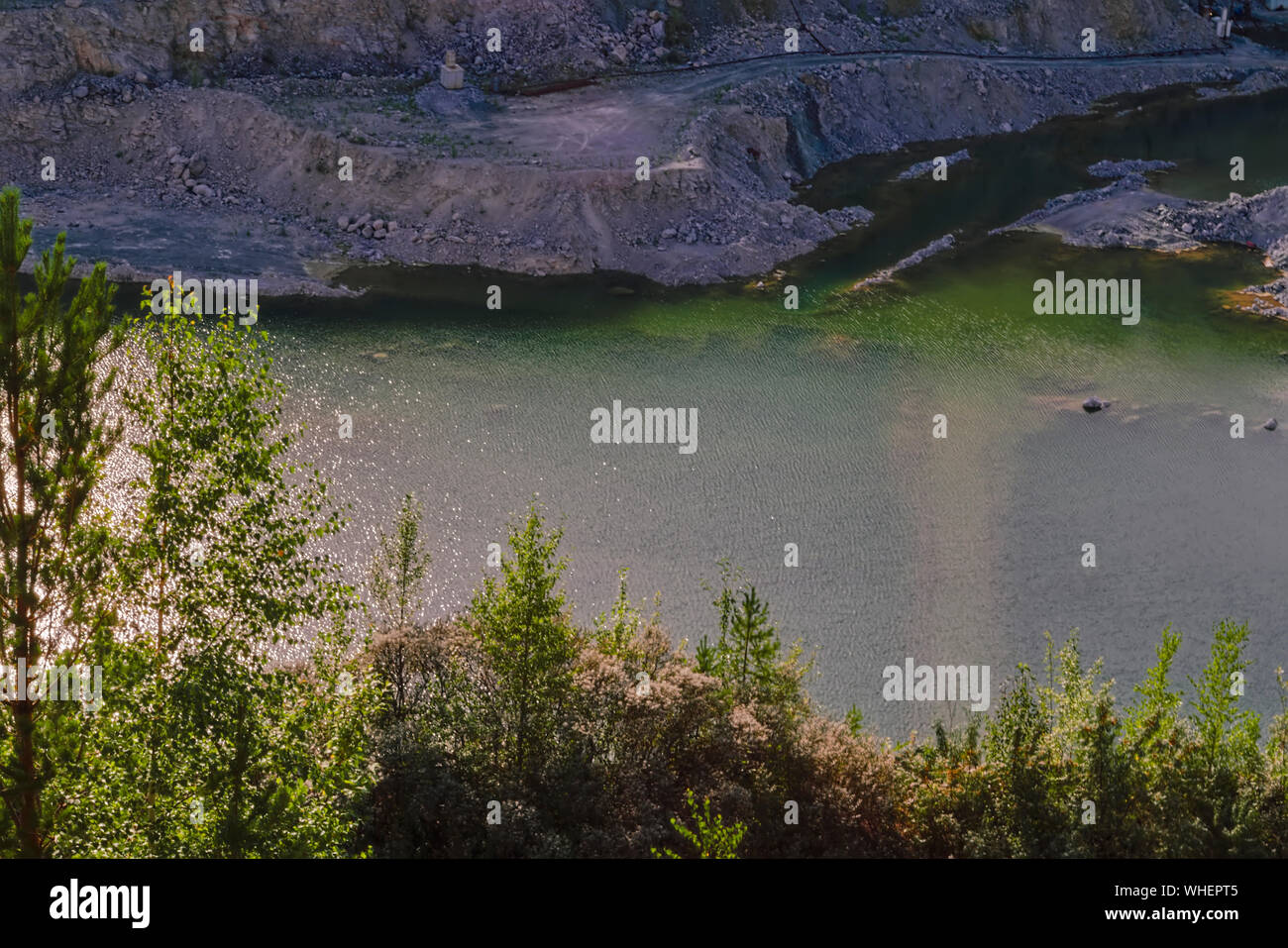 Abandoned sand quarry blue water hi-res stock photography and images ...