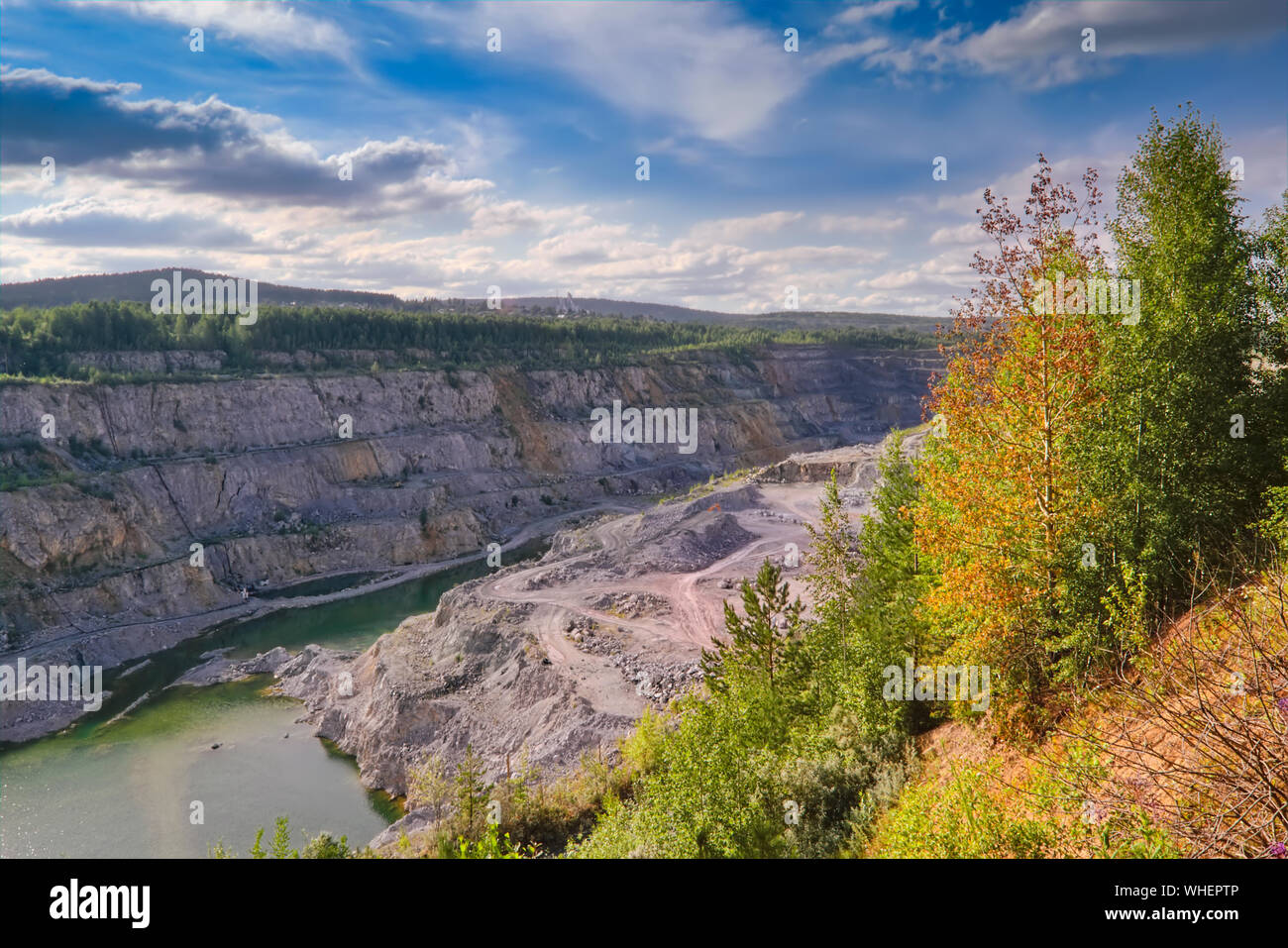 Abandoned sand quarry blue water hi-res stock photography and images ...