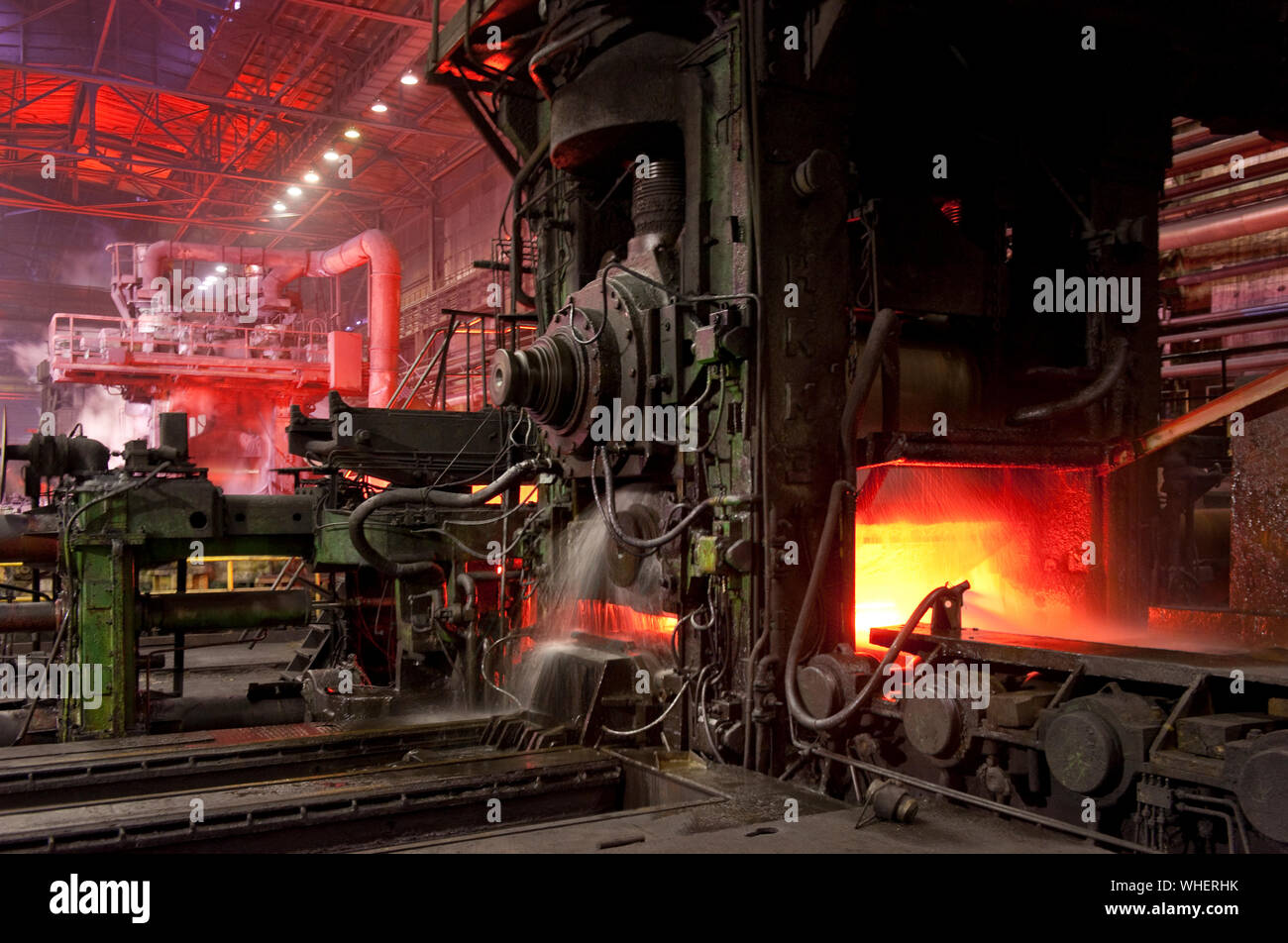 Molten Steel In Factory Stock Photo - Alamy