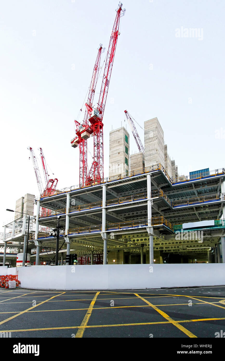 Street view of big construction site project Stock Photo - Alamy