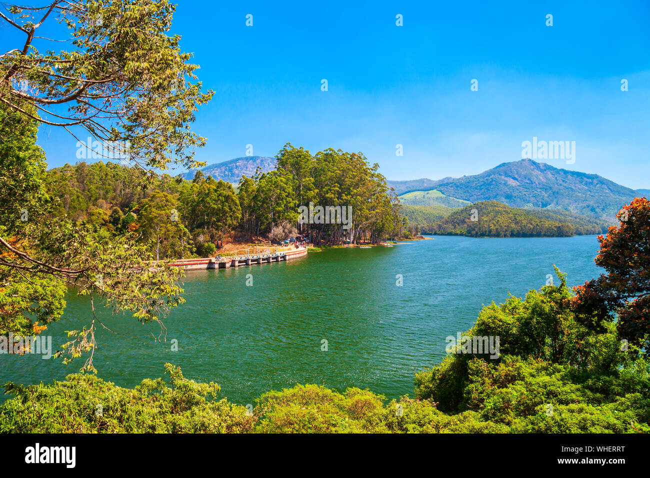 Dam lake near the Munnar town in Kerala state of India Stock Photo - Alamy