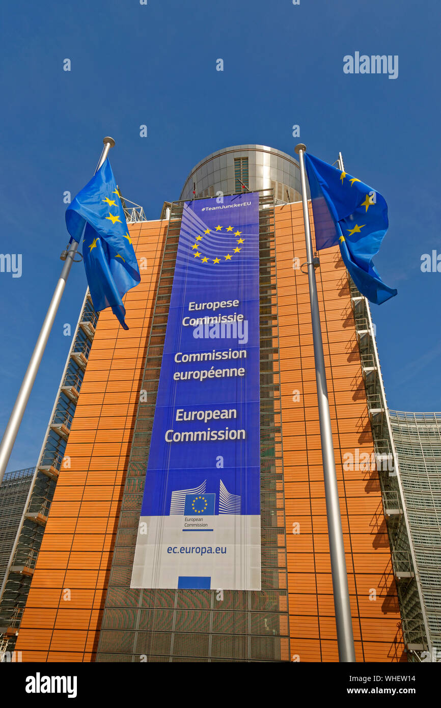 The Berlaymont Building, the headquarters of the European Commission in ...