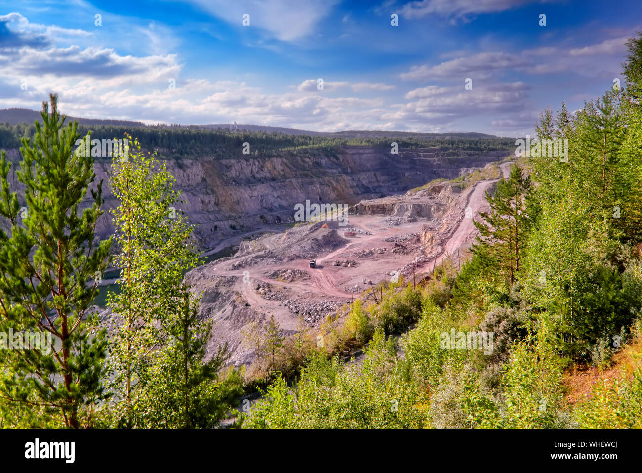 Top view of a large quarry dolomite Stock Photo - Alamy