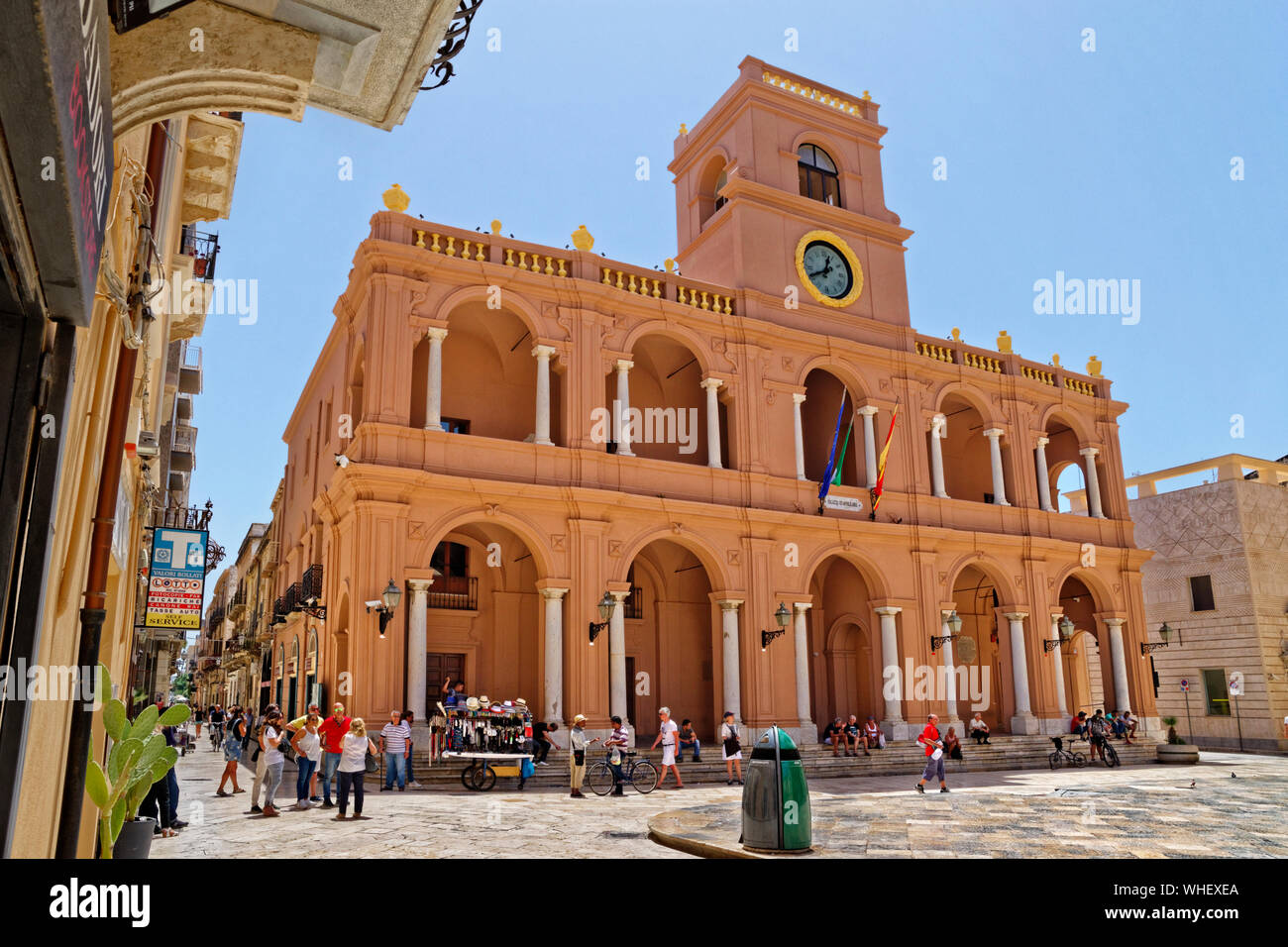 The Palazzo VII Aprile, Marsala, Province of Trapani, Sicily, Italy ...