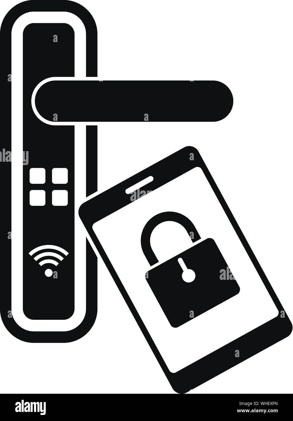 Smartphone door lock icon. Simple illustration of smartphone door lock ... Smartphone door lock icon. Simple illustration of smartphone door lock ...