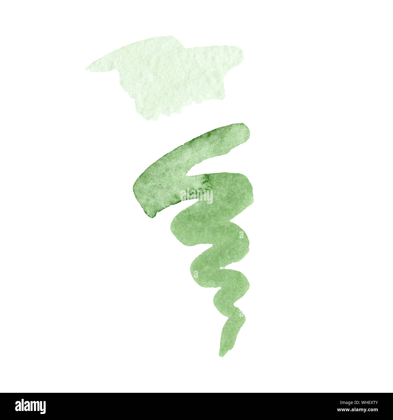 Abstract watercolor paper splash shapes isolated drawing. Illustration ...