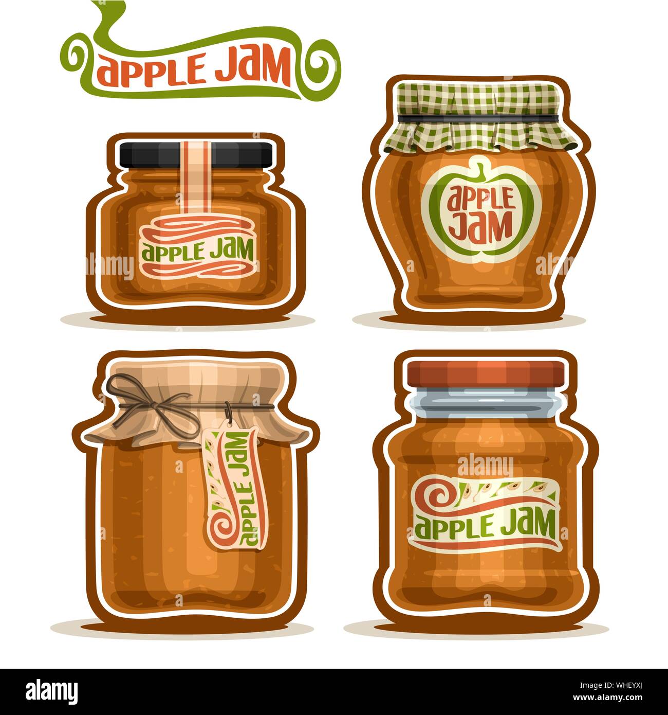 Apple jelly isolated Stock Vector Images - Alamy