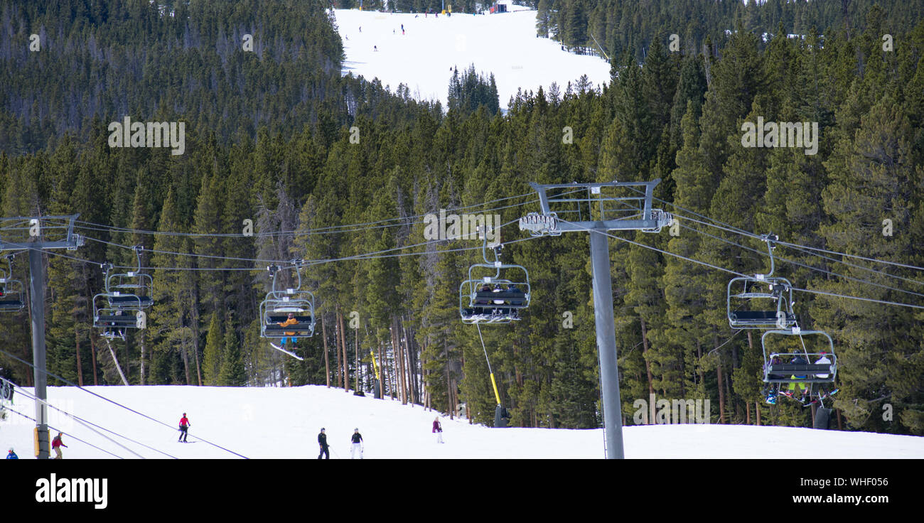 Chair Lift Gondola On Vail Mountain Resort In Colorado Stock Photo - Alamy