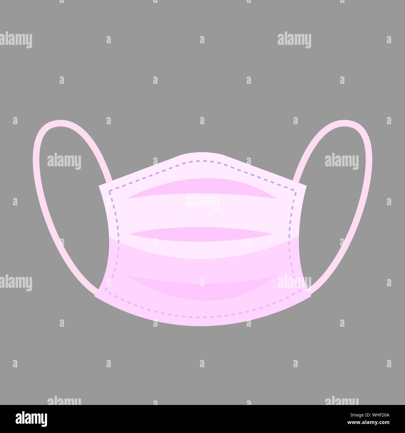 Colorful air pollution face mask, man or woman medical mask vector ...